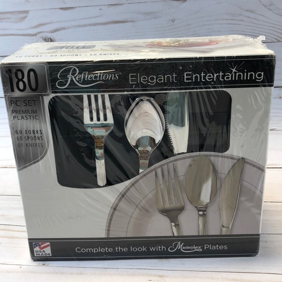 Reflections | Dining | Reflections Plastic Silver Cutlery Set For 6 ...